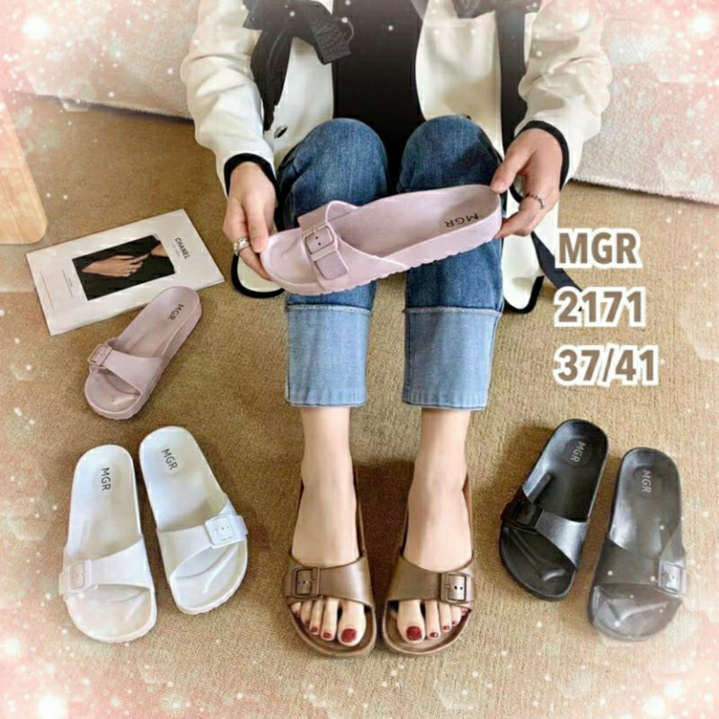 2171mgr Women's Sandals Rubber Jelly Slop Buckle Sandals Birken ...