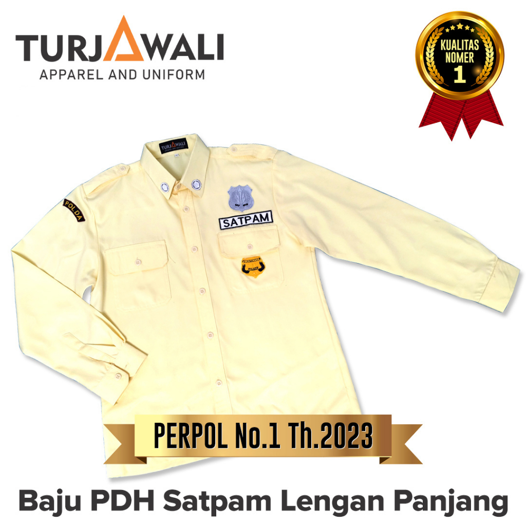 Latest Long Sleeve Beige PDH Security Guard Uniform 2023 / PDH Long ...
