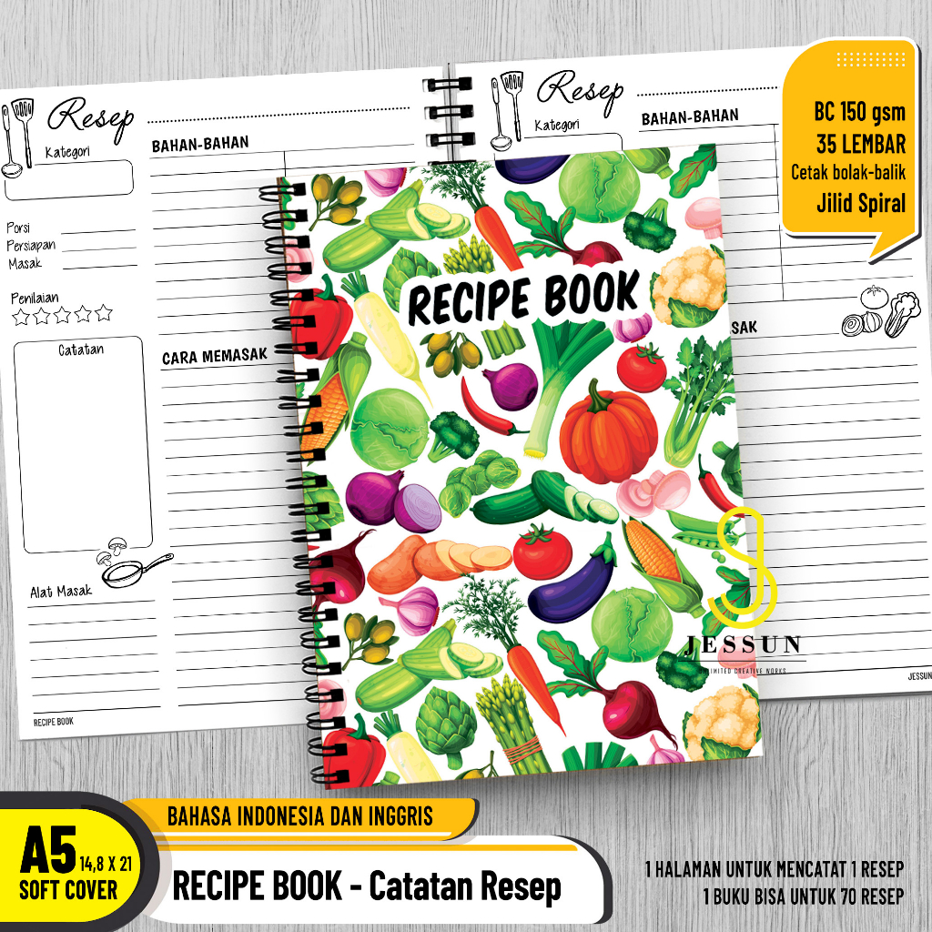 Recipe BOOK A5 RECIPE Notebook | Shopee Singapore
