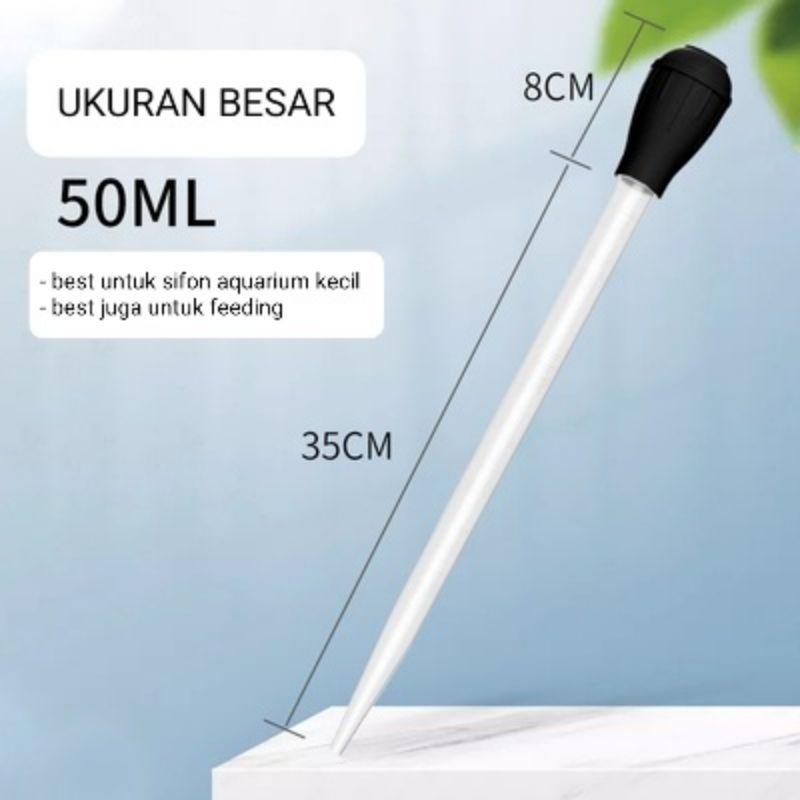 LARGE DROP PIPET 50ML SUCTION PIPET VACUM PIPET AQUARIUM CHIFFON PIPET ...