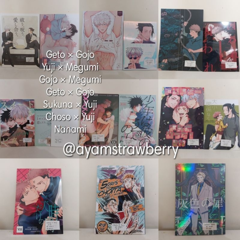 Ready Doujinshi Komik Manga BL Jujutsu Kaisen Geto Gojo Yuji Megumi ...