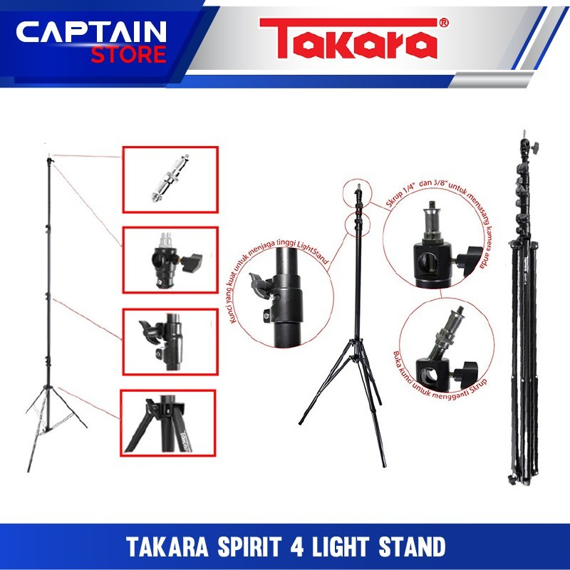 Takara Spirit 4 Light Stand - 4 Meter High Light Pole | Shopee Singapore