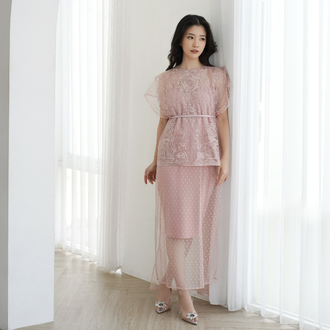 Aura Label - Darling Long Top in Pink | Shopee Singapore