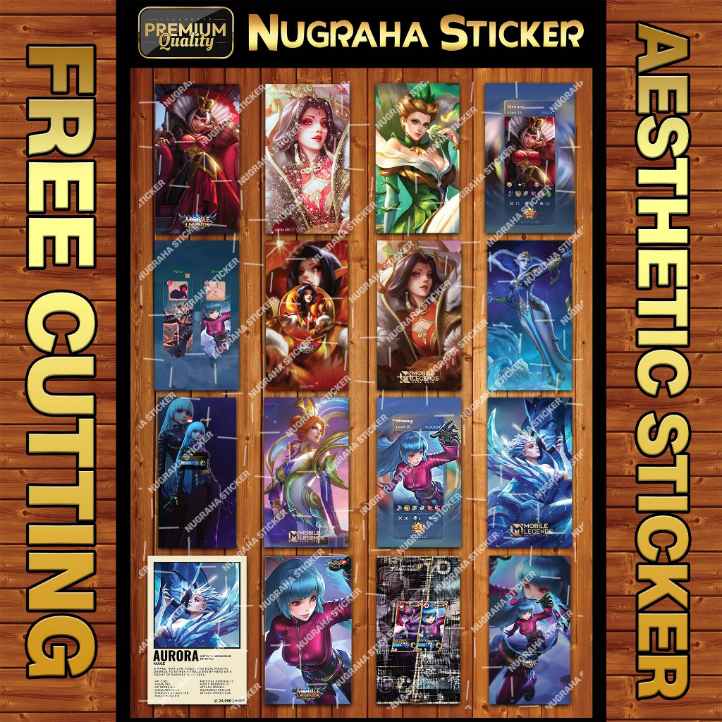 (176Pcs) Sticker Aurora MLBB (Sticker Mobile Legends) | Shopee Singapore