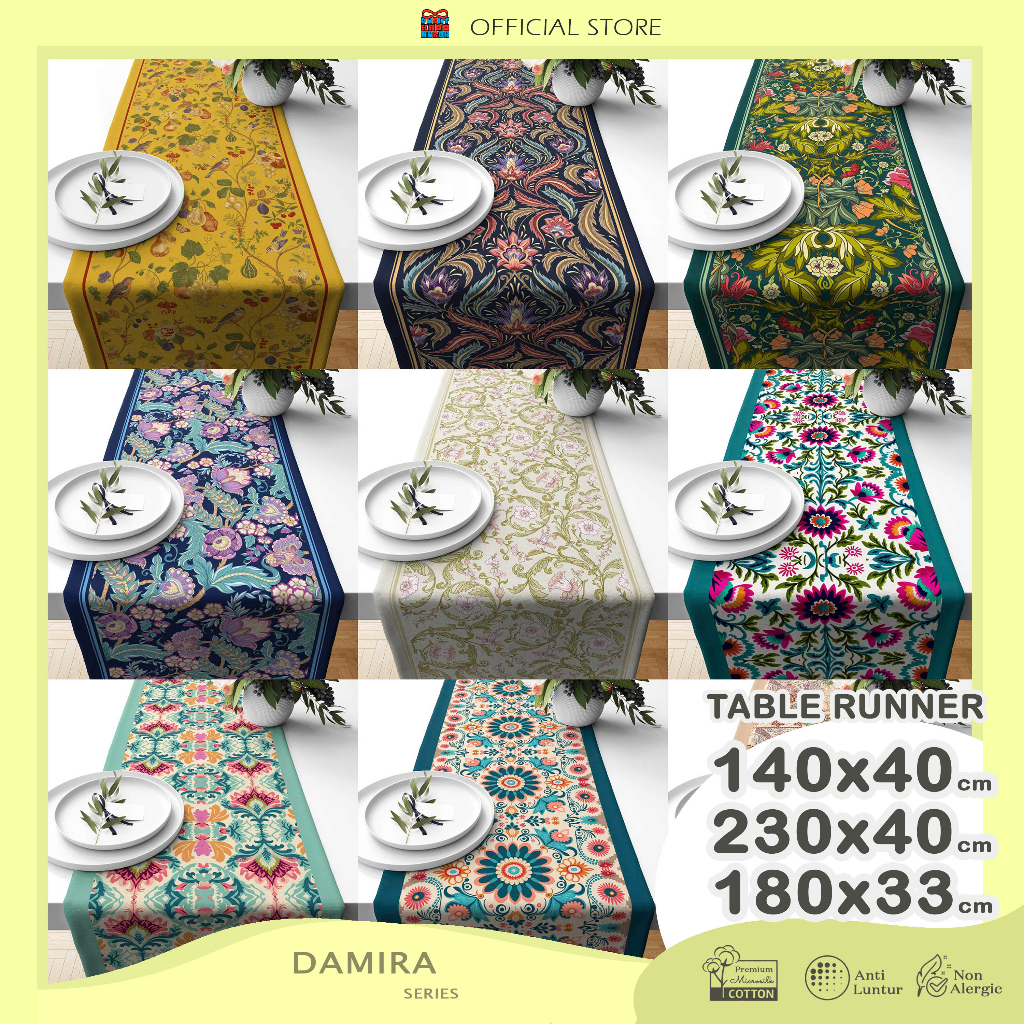 Turkish Damira Printed Tablecloth 140x40 230x40/ 180x33 cm/ - Gift ...