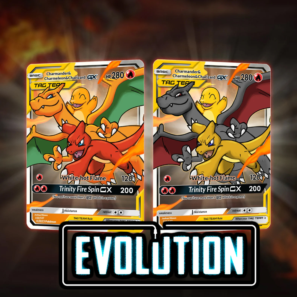 Pokemon TCG HOLOGRAM SPECIAL CARD (TAG TEAM) - CHARIZARD EVOLUTIONS ...