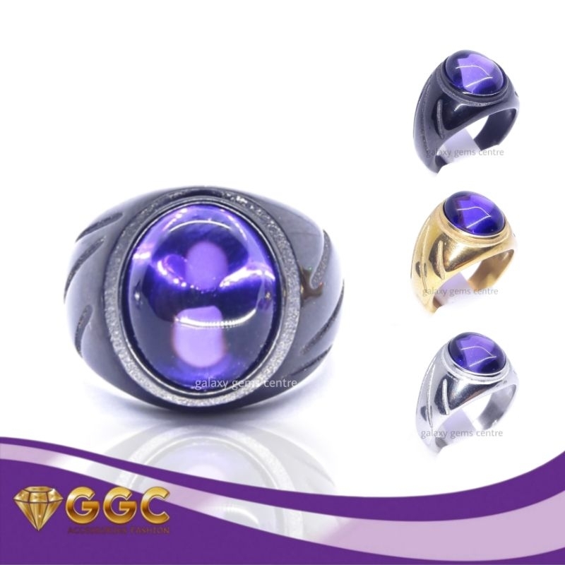 Natural Amethyst Stone Ring Genuine Guarantee | Shopee Singapore