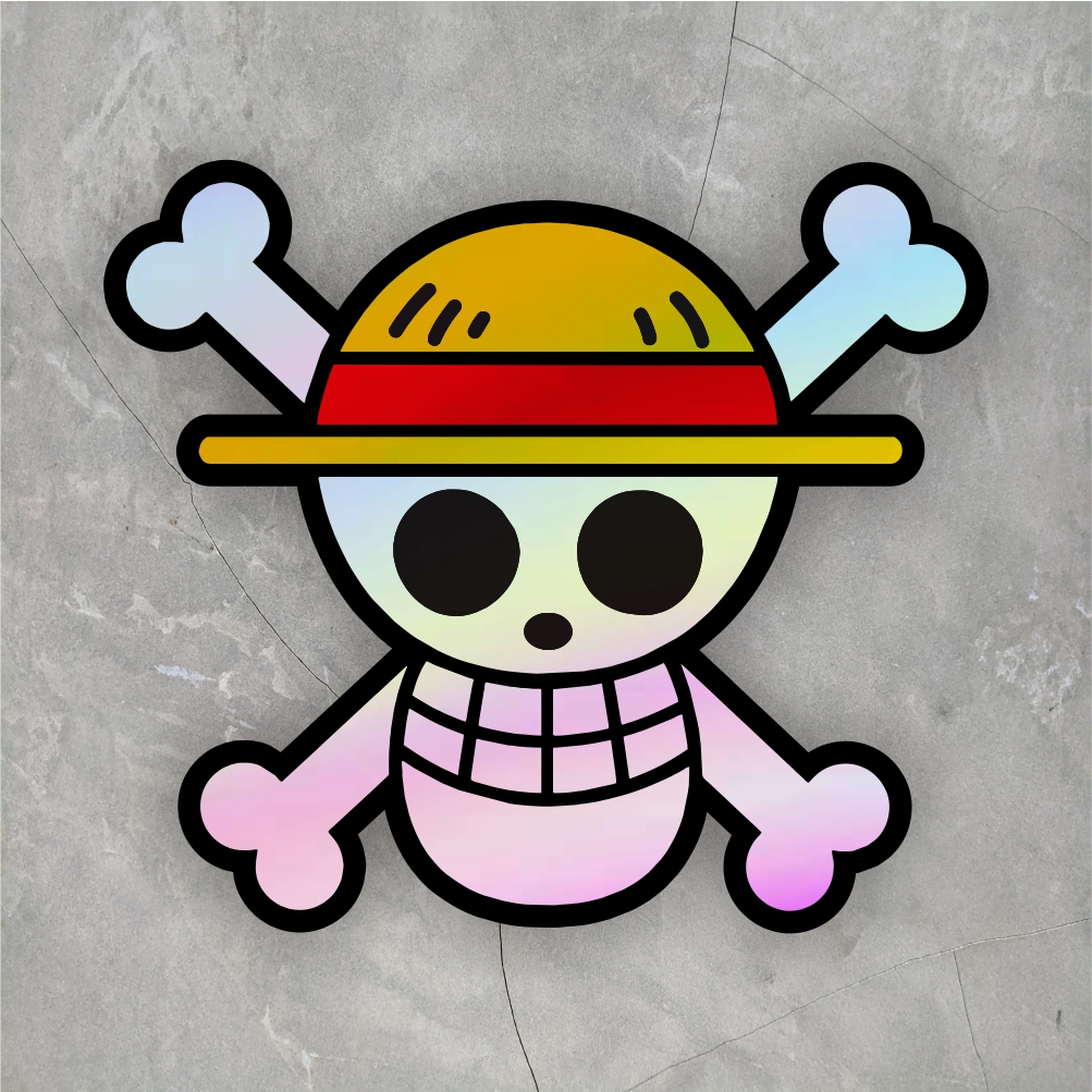 HP One Piece Hologram Logo Sticker size 5.6 cm cellphone case sticker ...