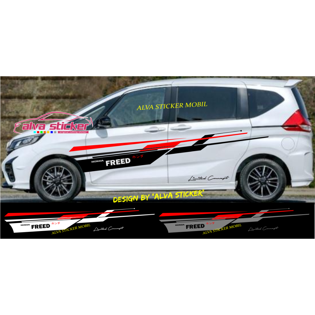 Sticker freed sticker freed list stripe sticker honda freed kanji ...