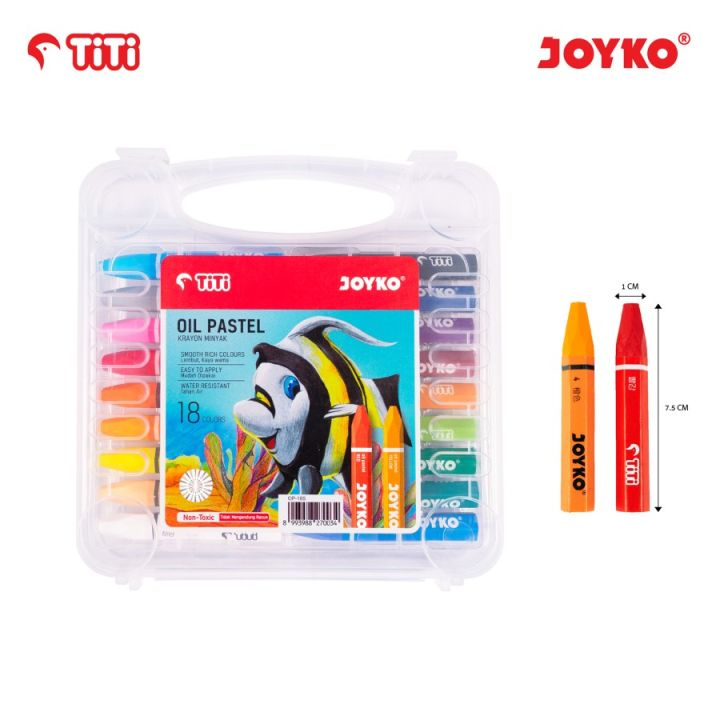 Titi JOYKO CRAYONS 18 COLORS / CRAYON / OIL PASTEL | Shopee Singapore