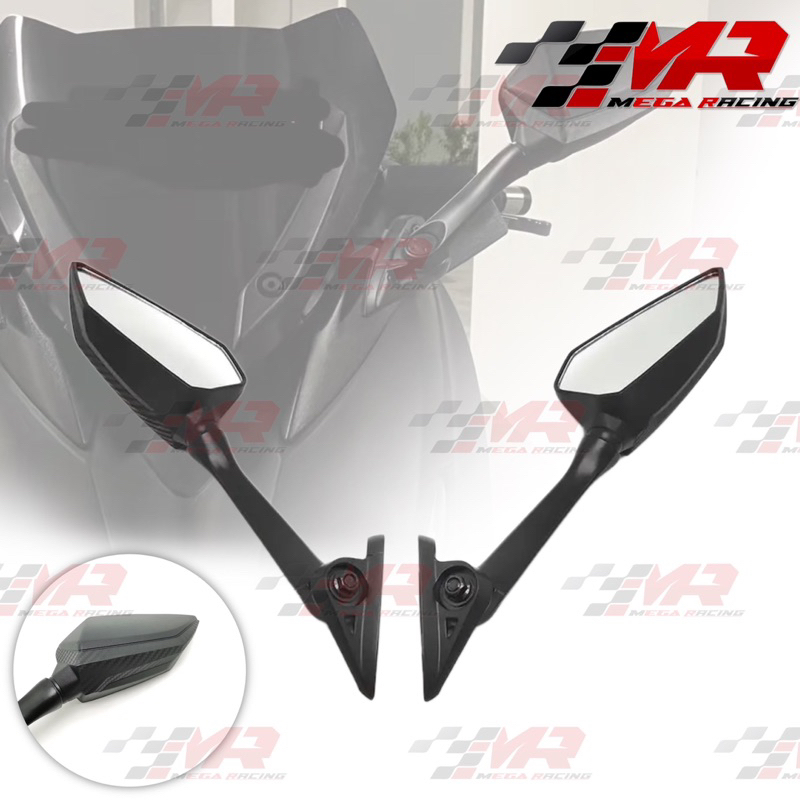New R15 Model Carbon Mirrors Folding Fearing Long Stem Carbon R25 Long ...