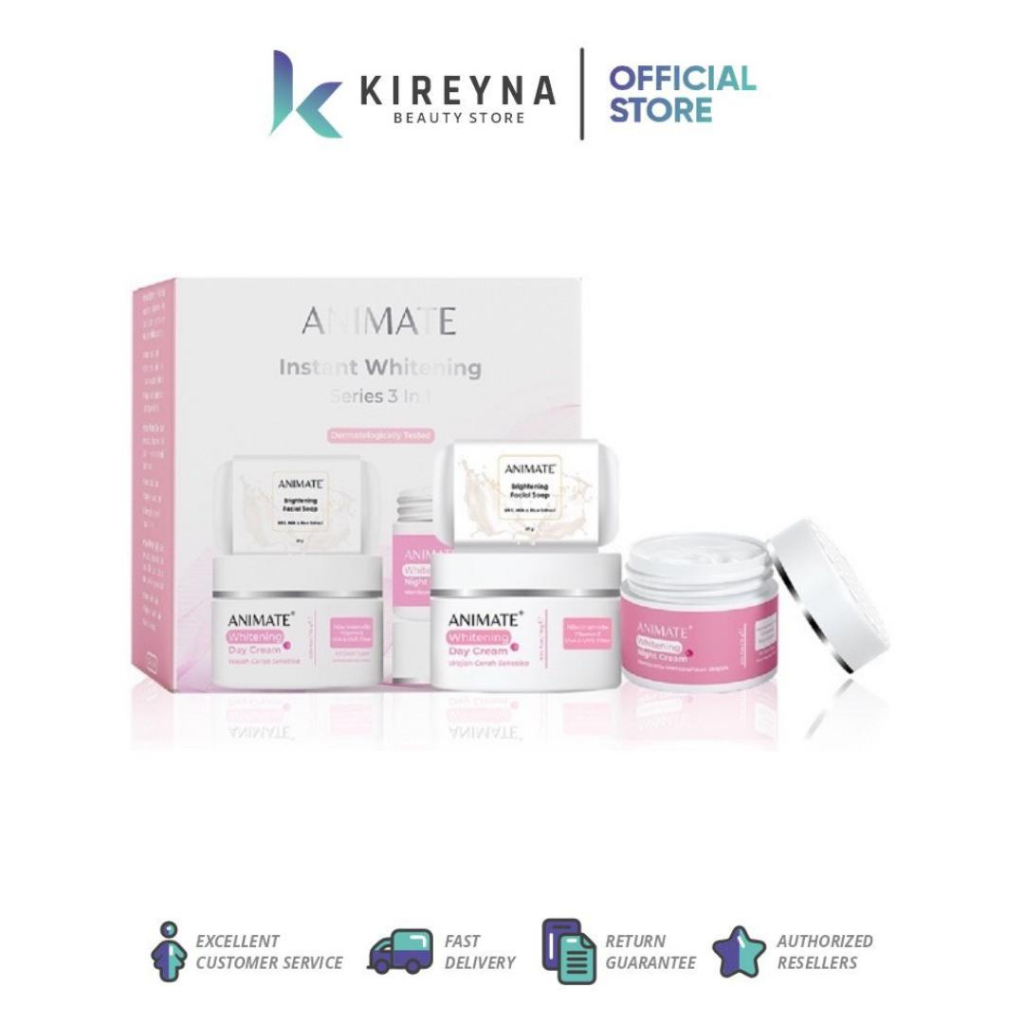 Animate Original 3 in 1 Instant Whitening Skincare Package - Facial ...