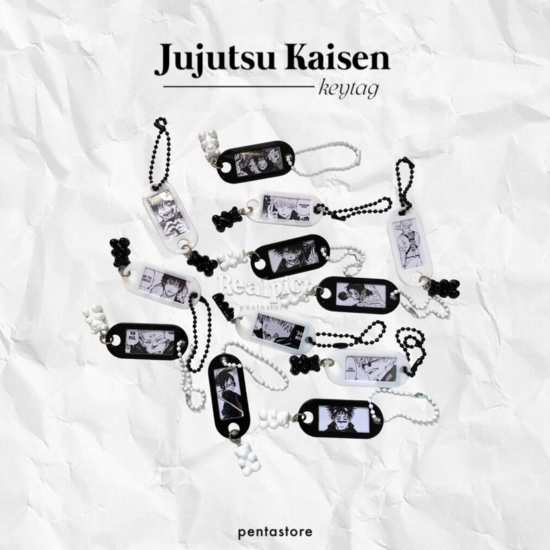 GANTUNGAN Jujutsu Kaisen Keyring JJK Nametag Keyring Keytag Bear Hanger ...