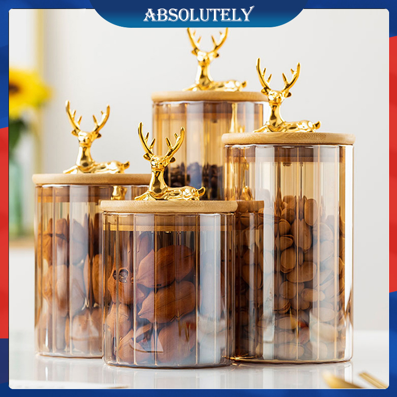 Gold Deer Jar Gold Jar Food Storage Eid Jar Cake Jar Transparent Deer ...