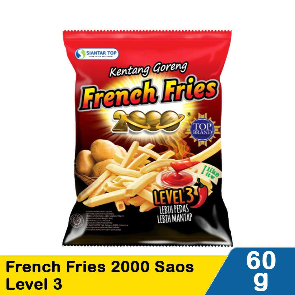 Siantar Top French Fries 2000 Level 3 60gr | Shopee Singapore