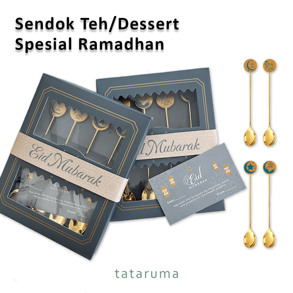 Tataruma Oiwai - Spoon Set Eid Tea/Dessert Ramadhan Stainless 304 Eid ...