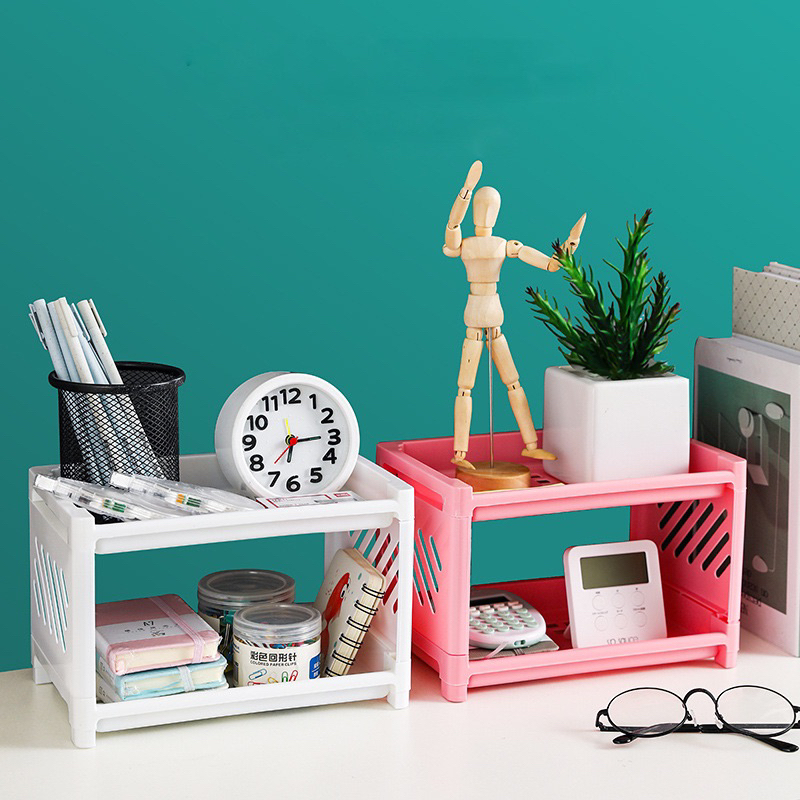 Multipurpose Storage Rack/2-Tier Mini Plastic Shelf/Commercial Storage ...