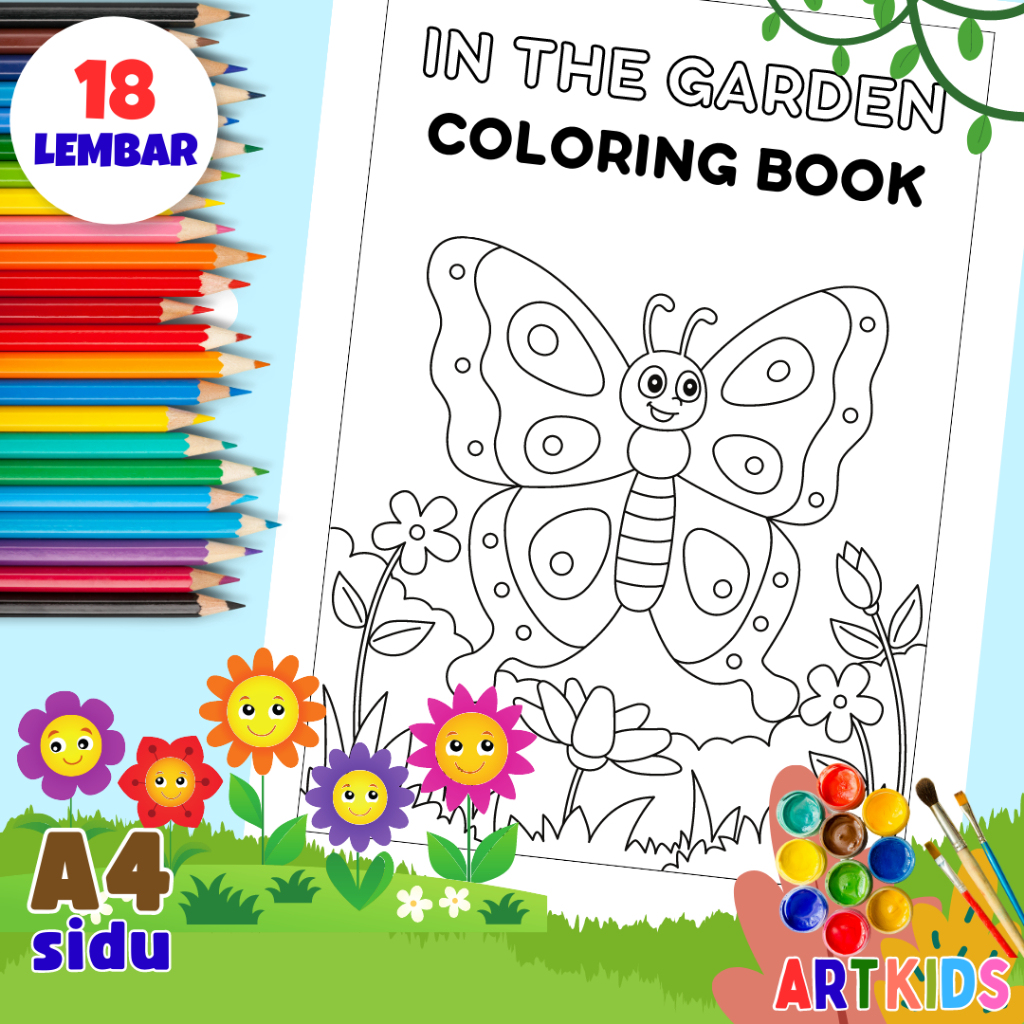 18 Sheets Of Drawing Sketch Paper Coloring And Painting For Preschool ...