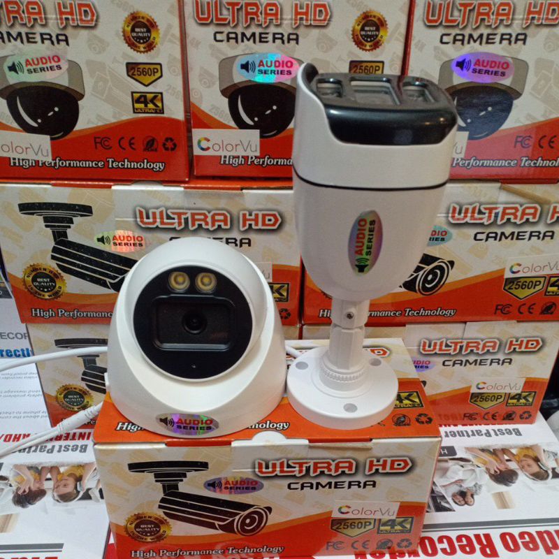 INDOOR / OUTDOOR CCTV CAMERA COLORVU AUDIO 8MP 2560P ULTRA HD 4K 2 YEAR ...