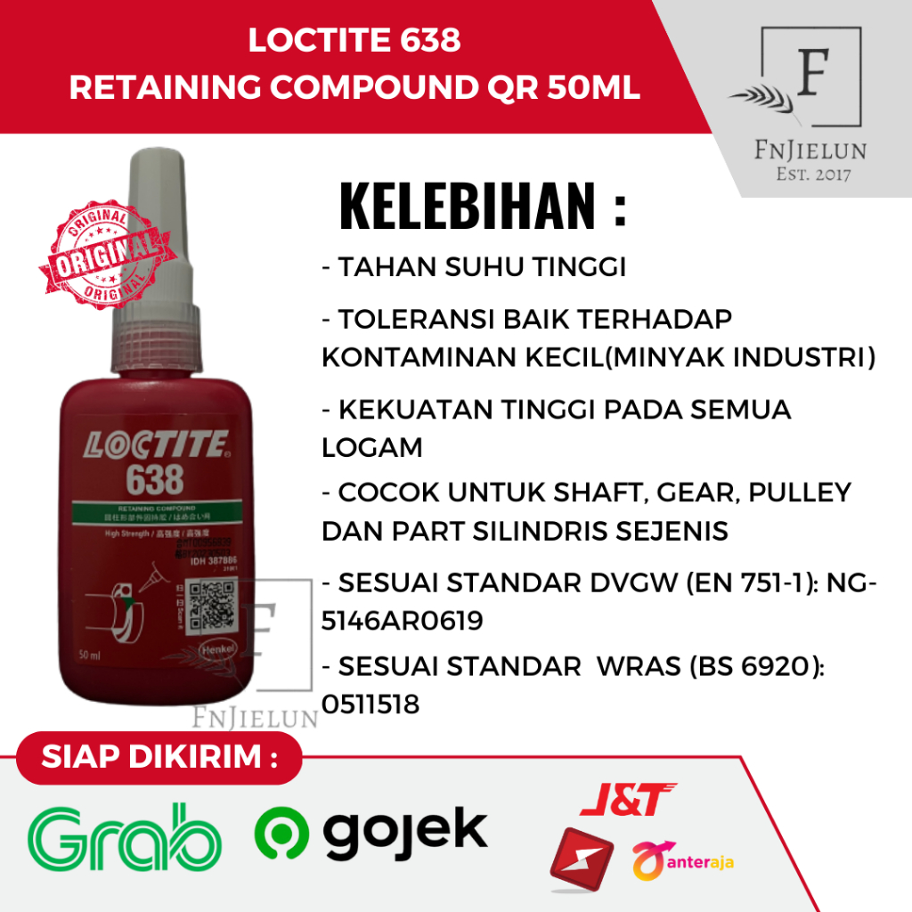 Loctite 638 Glue Retaining Compound QR 50ml | Shopee Singapore