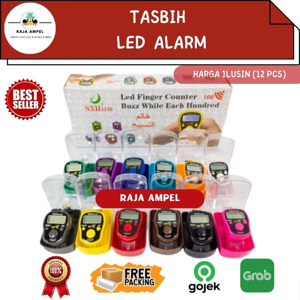 1 DOZEN Digital Tasbih Counter Beautiful LED+ALARM BUZZER Per 100 For ...