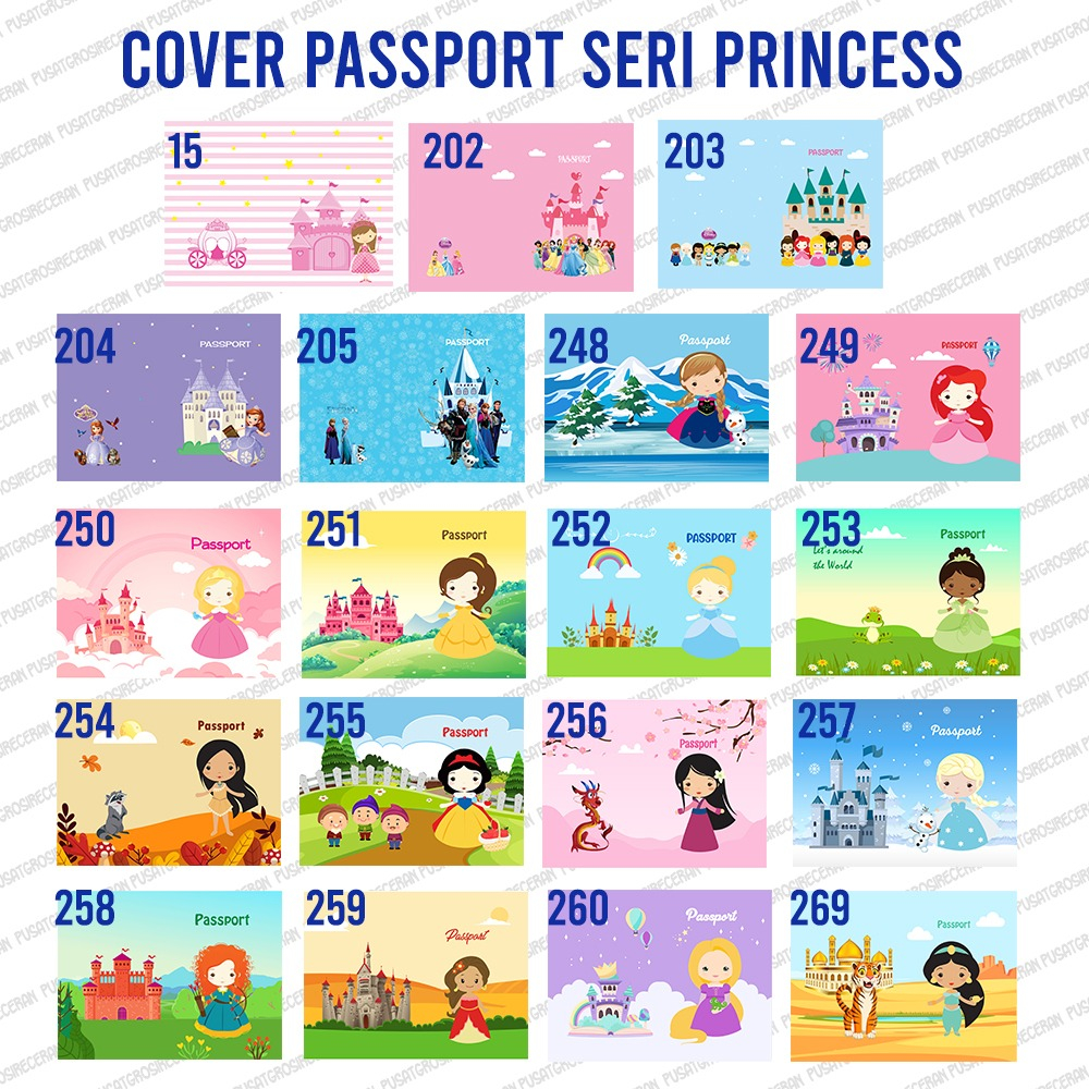 Princess Passport Cover Character Passport Case Passport Cover Document ...