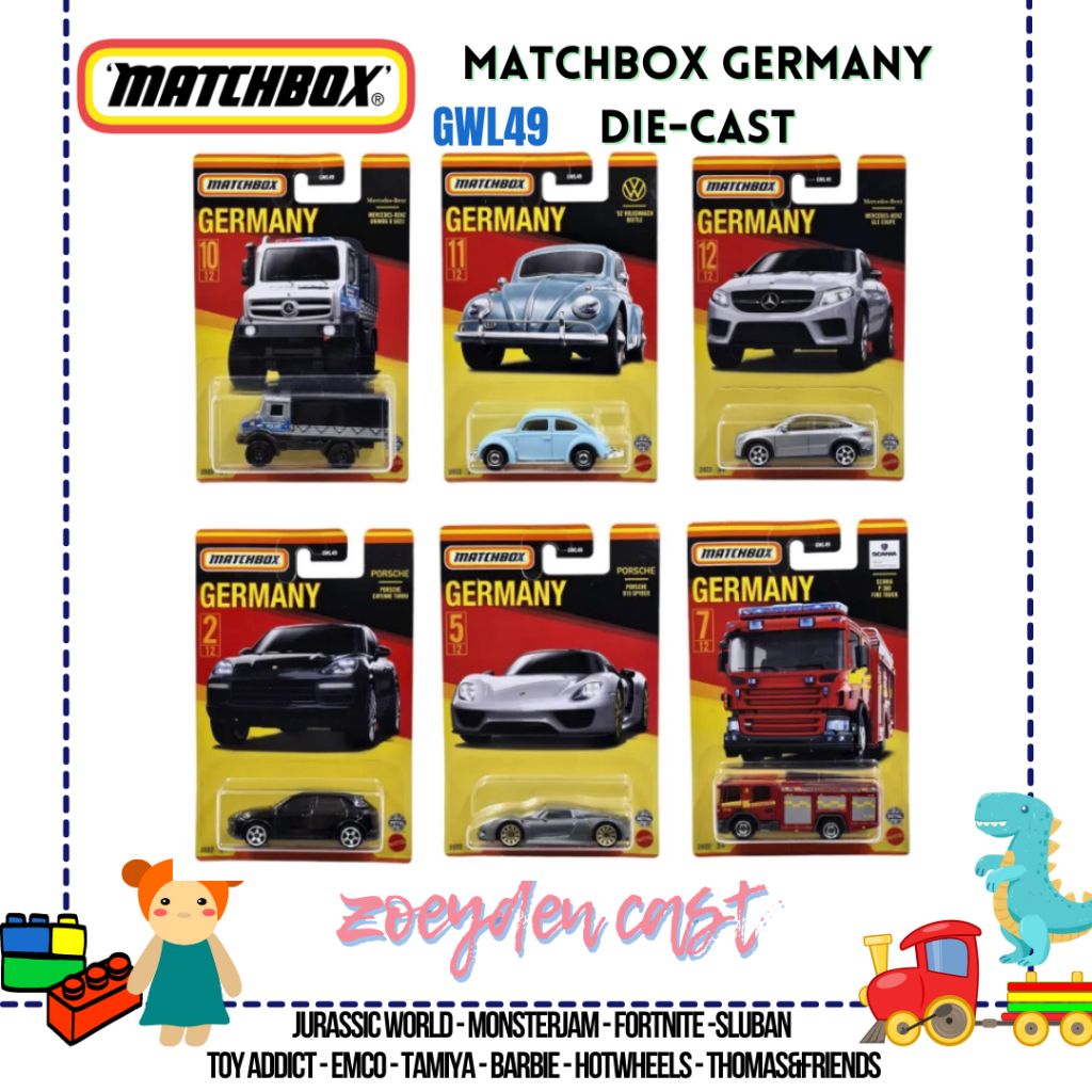 Matchbox GERMANY DIECAST - MERCEDES PORSCHE SCANIA UNIMOG | Shopee ...