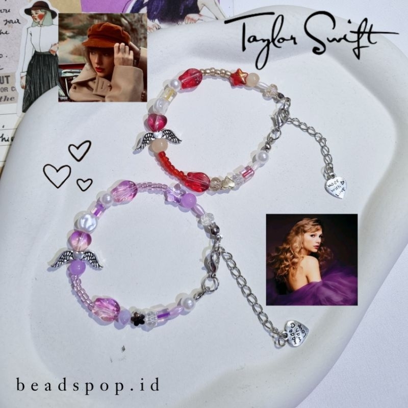 Taylor Swift Speak Now RED beads bracelet inspired/Bead bracelet/Cute ...