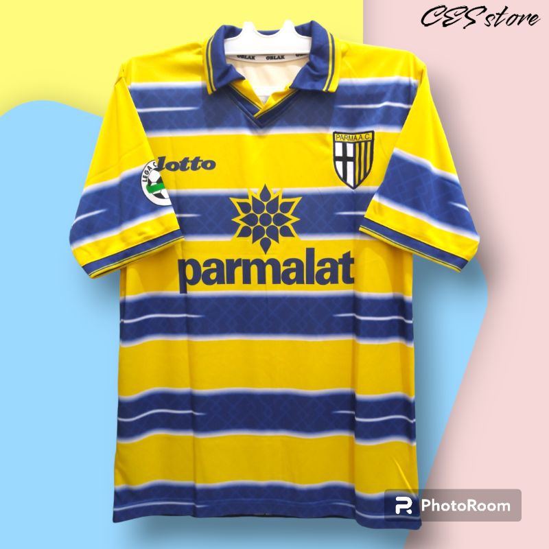 Parma home jersey 98/99 veron crespo cannavaro | Shopee Singapore