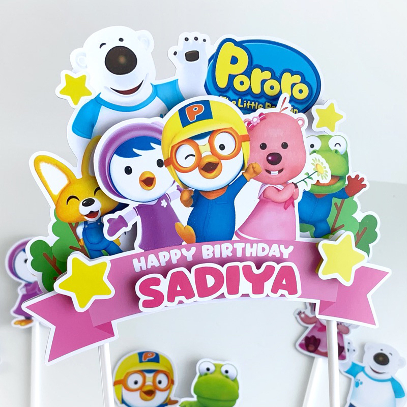 Cake Topper 3D Pororo Character The Little Penguin Cake Decoration Tart ...