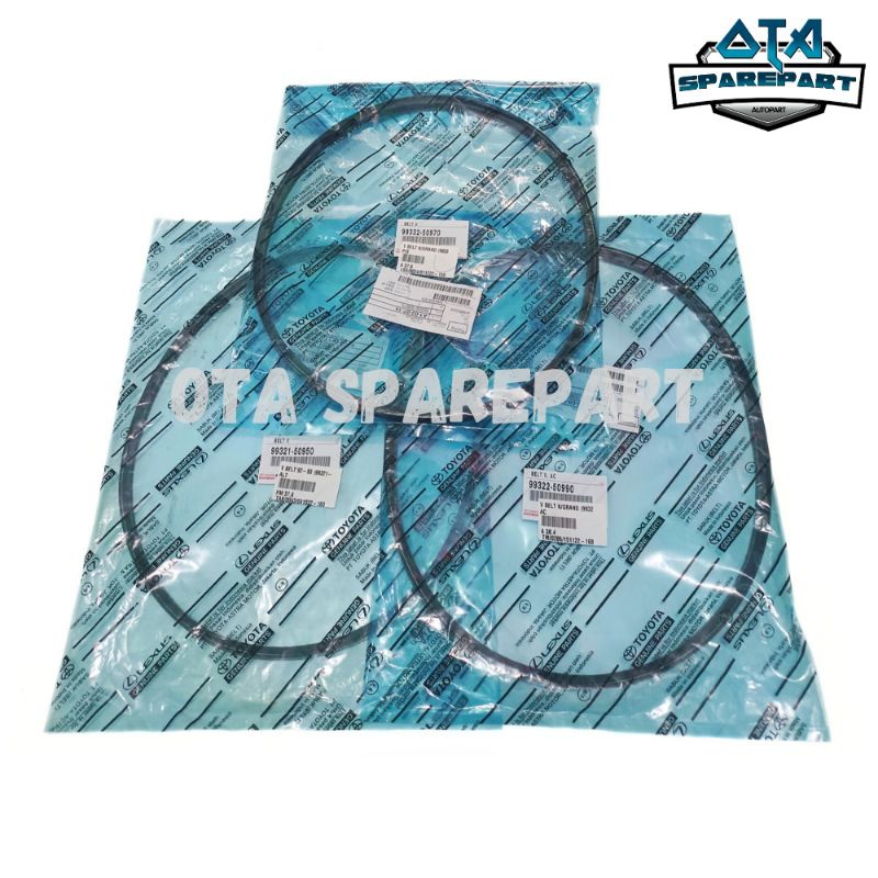 Fan Belt V Belt Set Fan Strap Dynamo Power Steering Toyota Kijang Grand ...