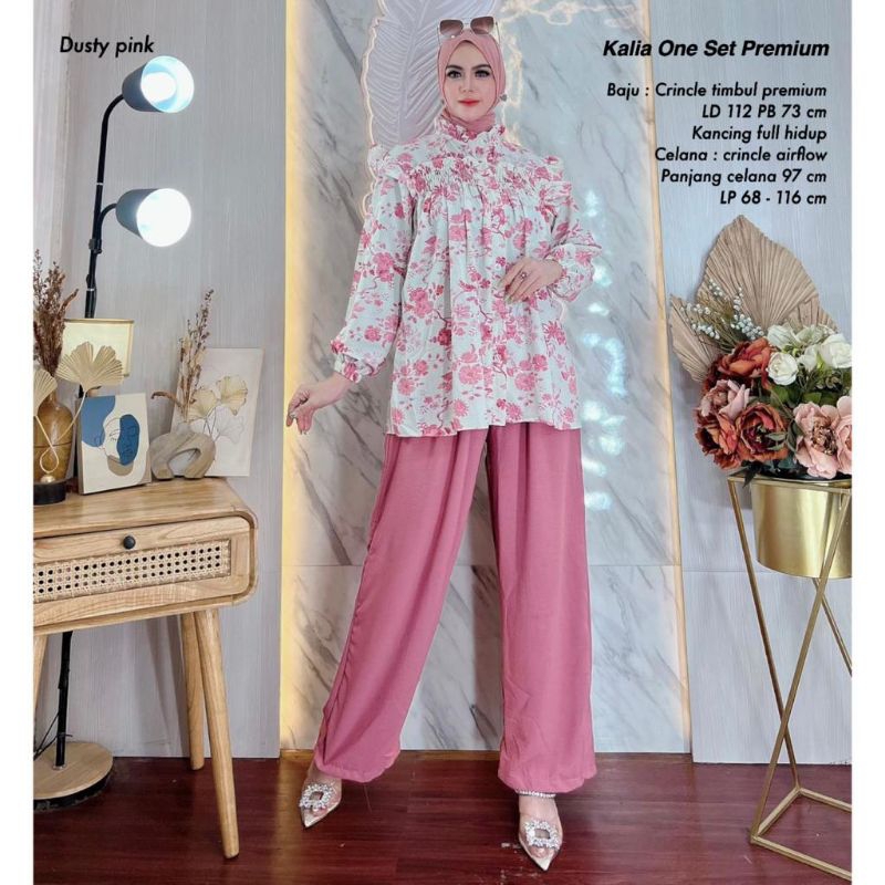KALIA ONE SET FLOWER CRINKLE AIRFLOW WOMEN'S SUIT/ | Shopee Singapore