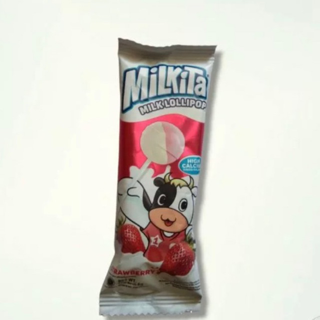 Milkita Lollipop Strawberry & Chocolate Milk Candy 1 Pcs (FREE 1 GIFT ...