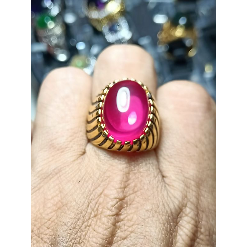 MATA MERAH Bangkok Siamese Red Ring Stone 9-scale Hardness mohs ...