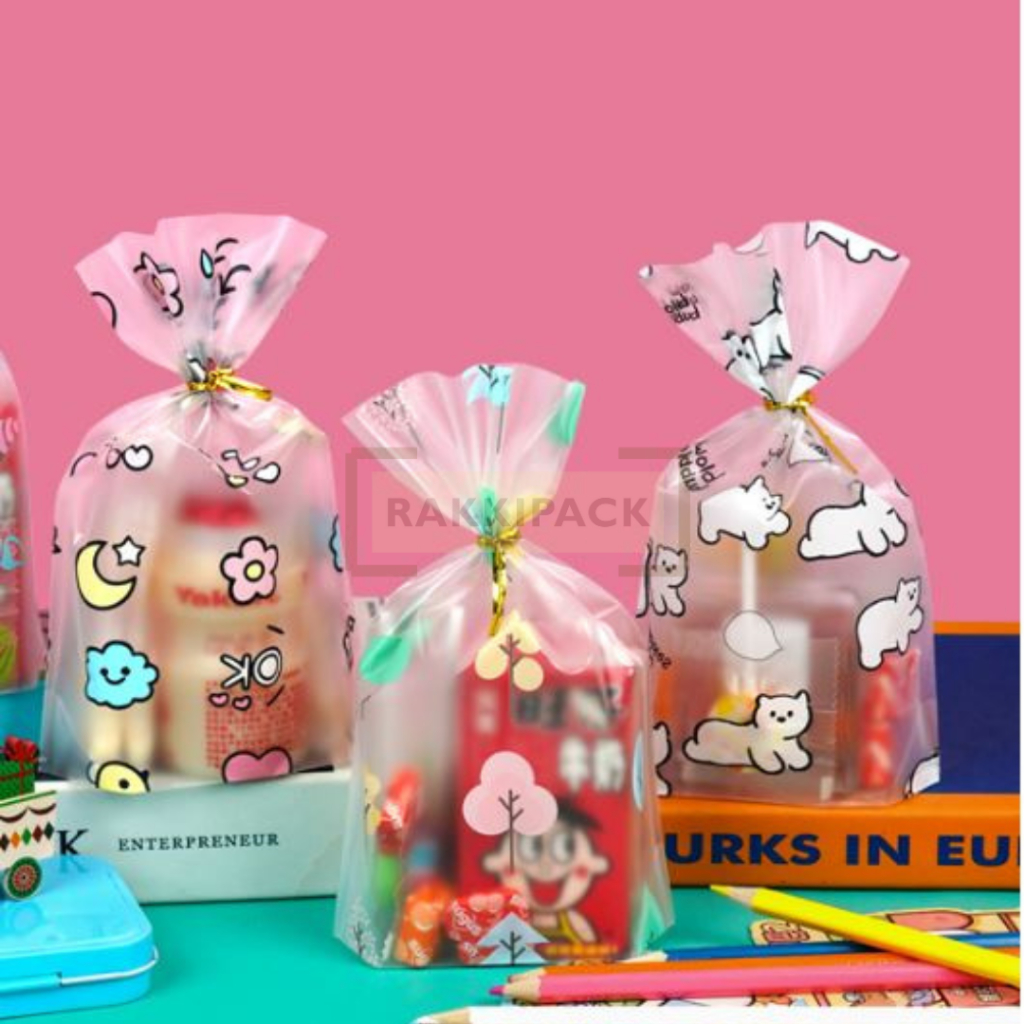 10pcs plastic birthday snack goodie bags birthday snack hampers wire ...
