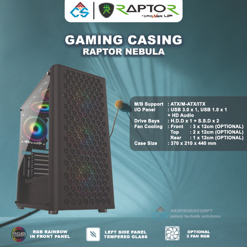 Nebula RAPTOR Gaming Case - FULL ATX Gaming Case | Shopee Singapore