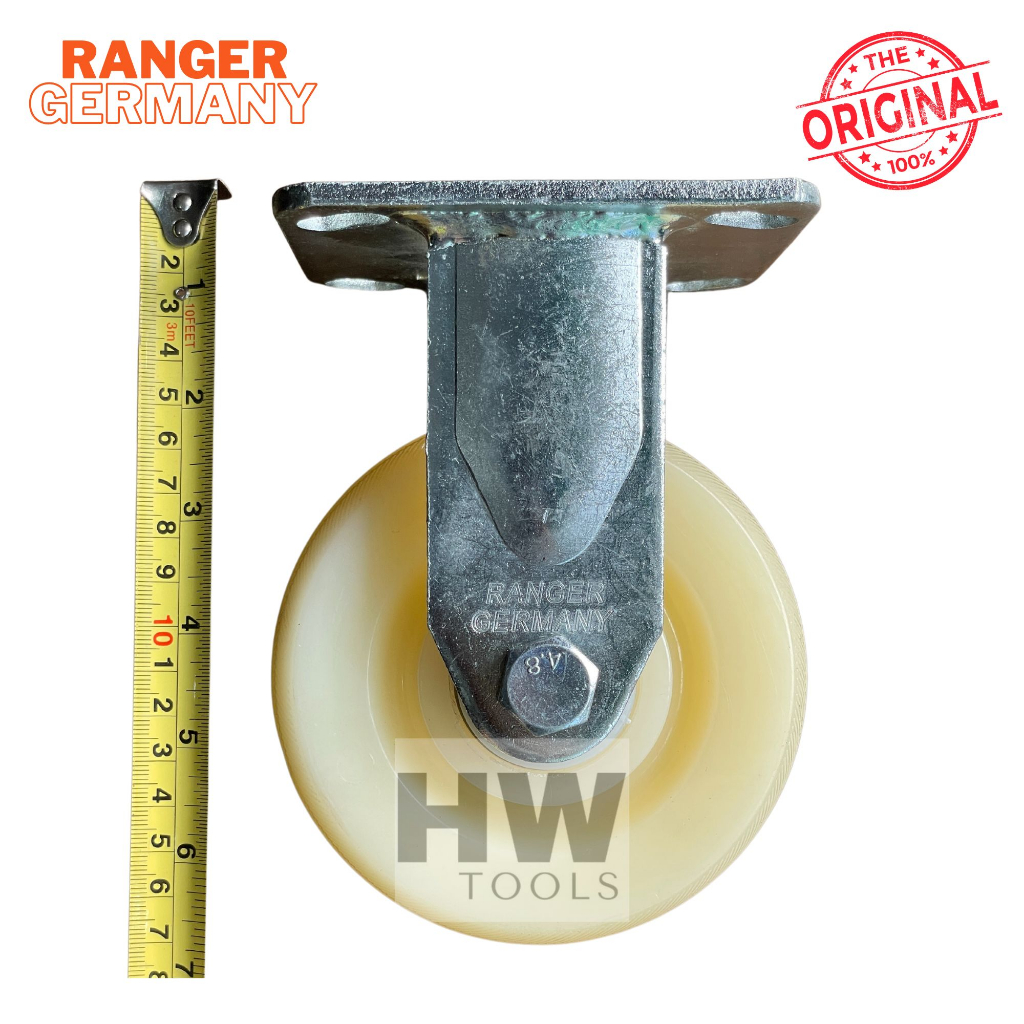 Dead Nylon Trolley Wheels 5 Inch Heavy Duty Nylon Castor 5" Fixed Wheel ...