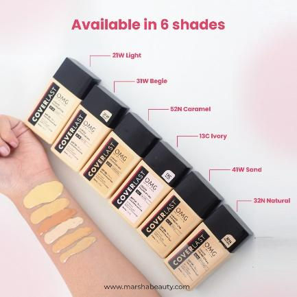 Omg Oh My Glam Coverlast Liquid Foundation SPF20/25ml Foundation ...