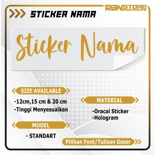 Updates- HOLOGRAM Name STICKER And Free Writing Color CUTTING CUSTOM ...