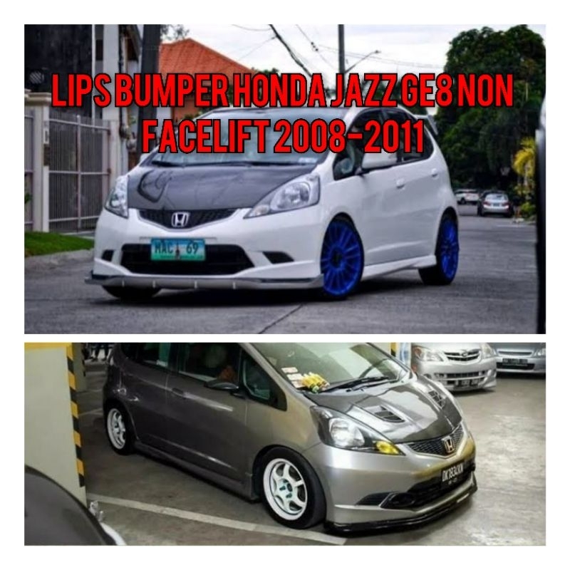 Front lip bumper Honda jazz RS ge8 non facelift 2008-2011 | Shopee ...