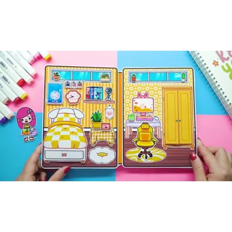 Toca Boca Educational Toys Paper book Paper Doll Toca Yellow House 36th ...