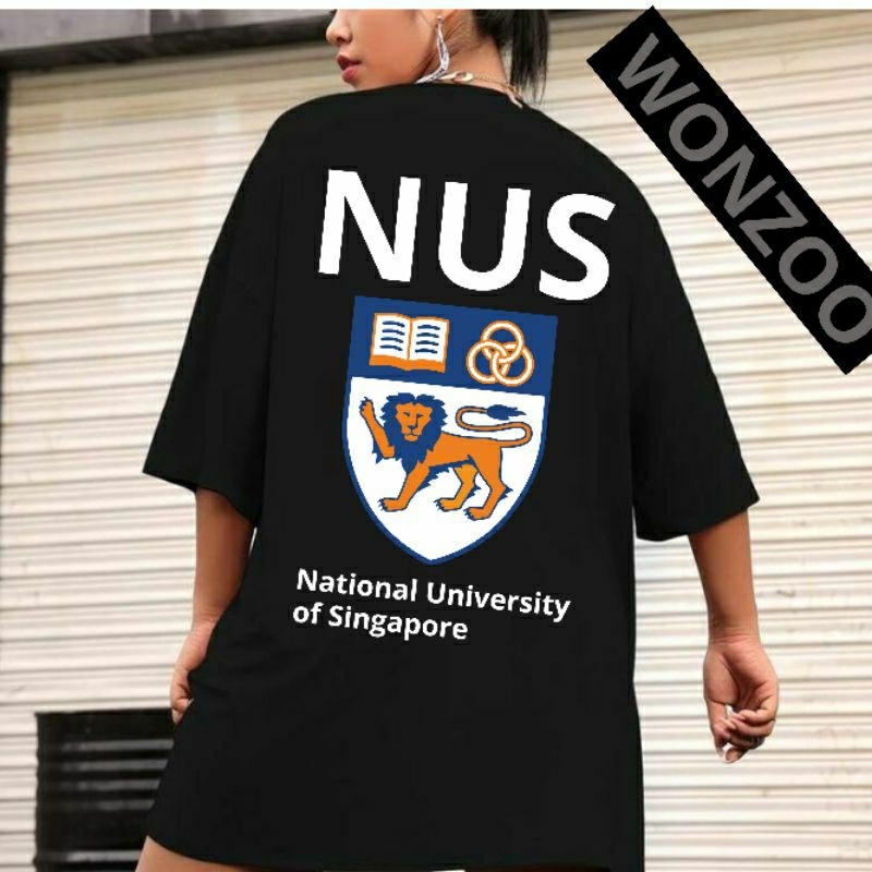 OVERSIZE NUS NATIONAL UNIVERSITY OF SINGAPORE PREMIUM QUALITY TSHIRT T ...