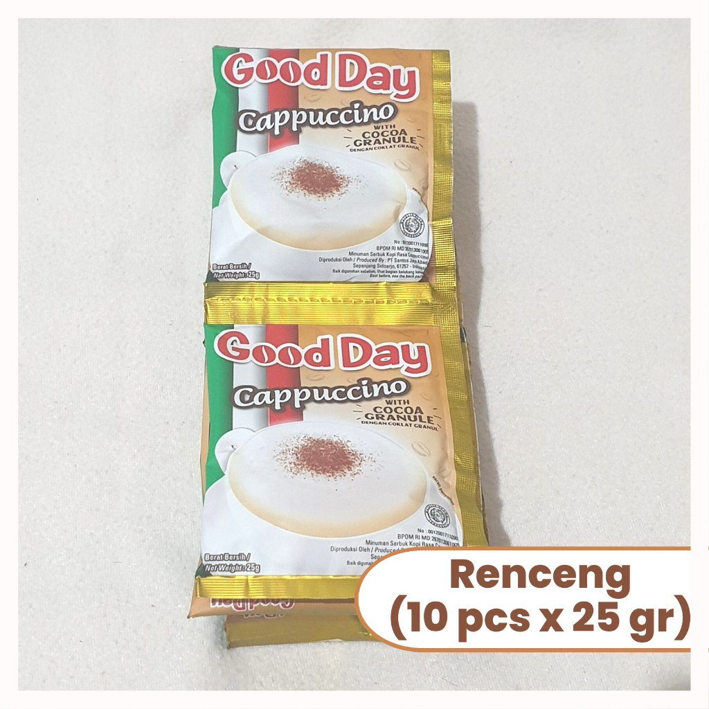 Good Day Cappuccino Renceng Coffee (10 sachets x 25 gr) | Shopee Singapore