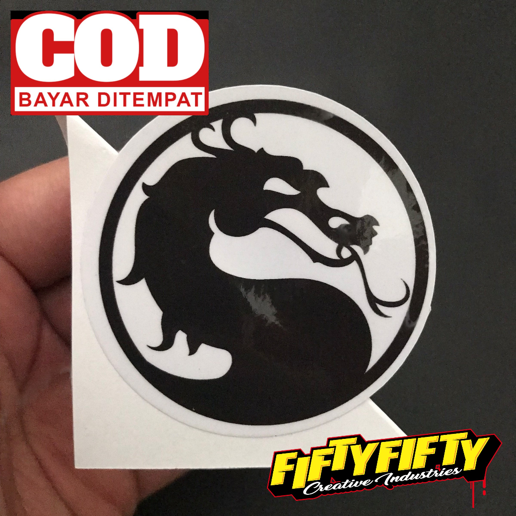 MORTAL COMBAT LOGO Print Cut Stickers Glossy Lamination Printing ...