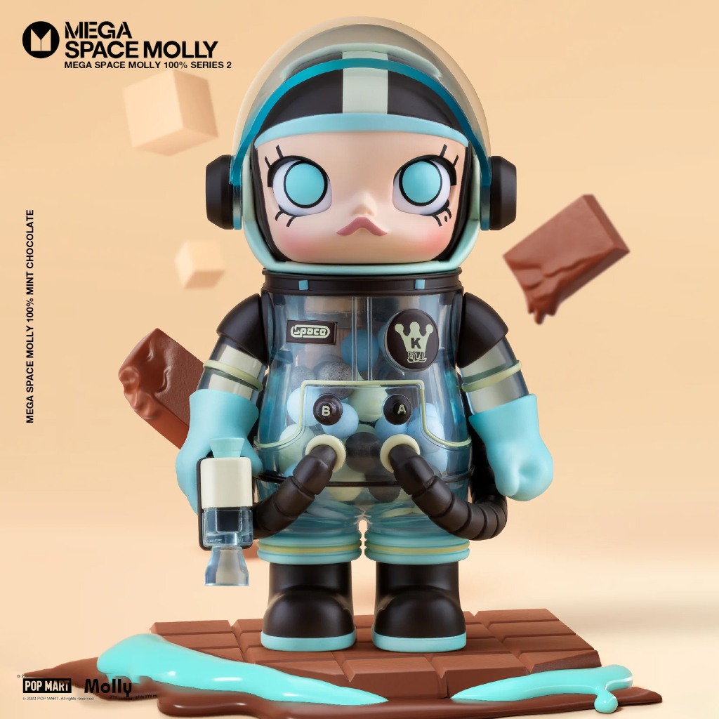Popmart Mega Space Molly 100% Series 2 - MINT CHOCOLATE - Pop Mart | Shopee Singapore