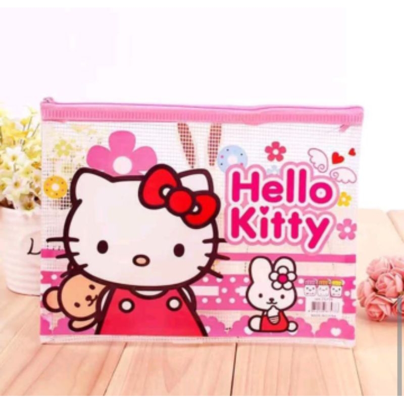 Ms Map clear mica plastic folder hello Kitty character net A4 | Shopee ...