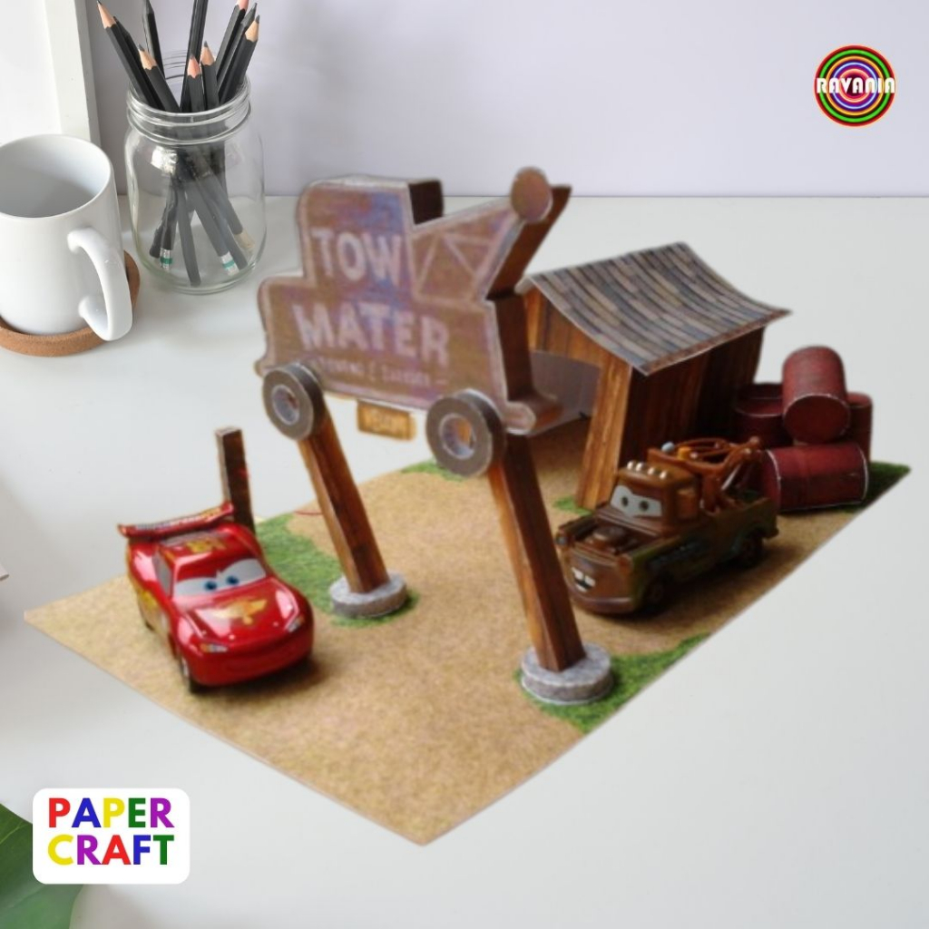 Tow Mater Garage Diorama / Tow Mater Garage (Cars movie) - Papercraft ...