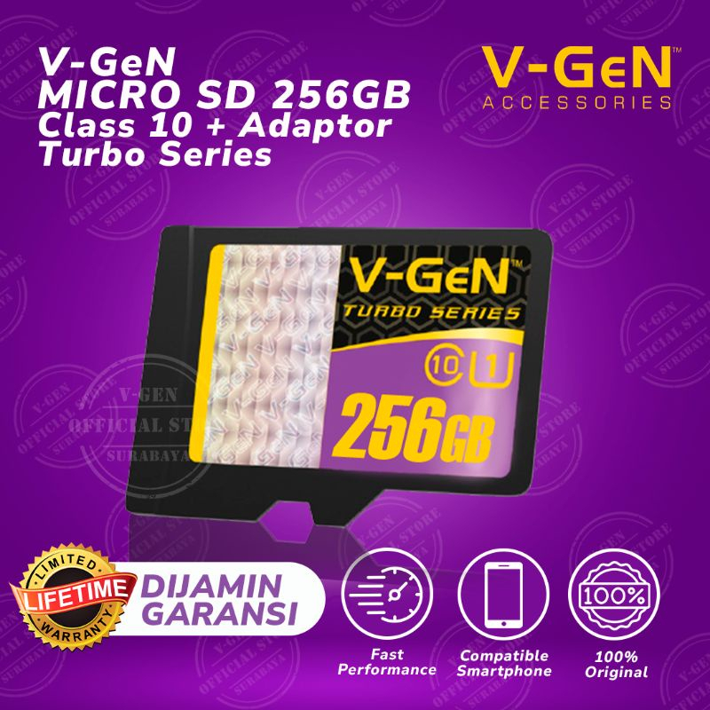 Memory CARD VGEN TF 8GB 16GB 32GB 64GB 128GB 256GB TURBO CLASS 10 NA ...