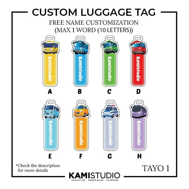 GANTUNGAN LUGGAGE TAG TAYO / SUITcase HANGER / NAME BAG HANGER / TAYO ...