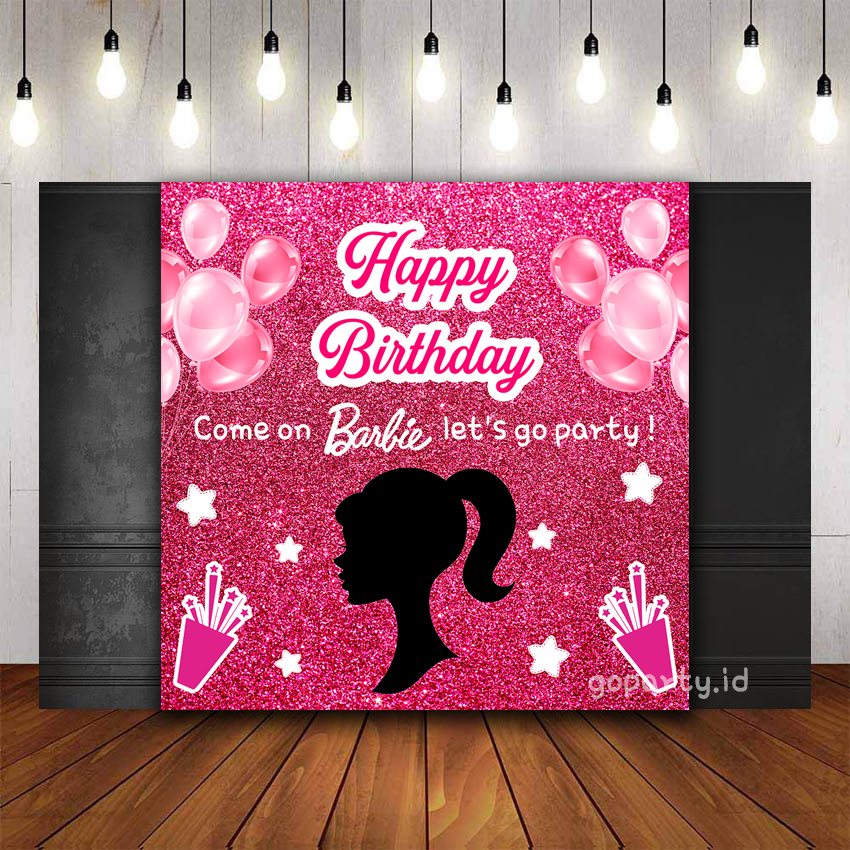 Barbie BACKDROP BACKGROUND BANNER BANNER BIRTHDAY Decoration | Shopee ...